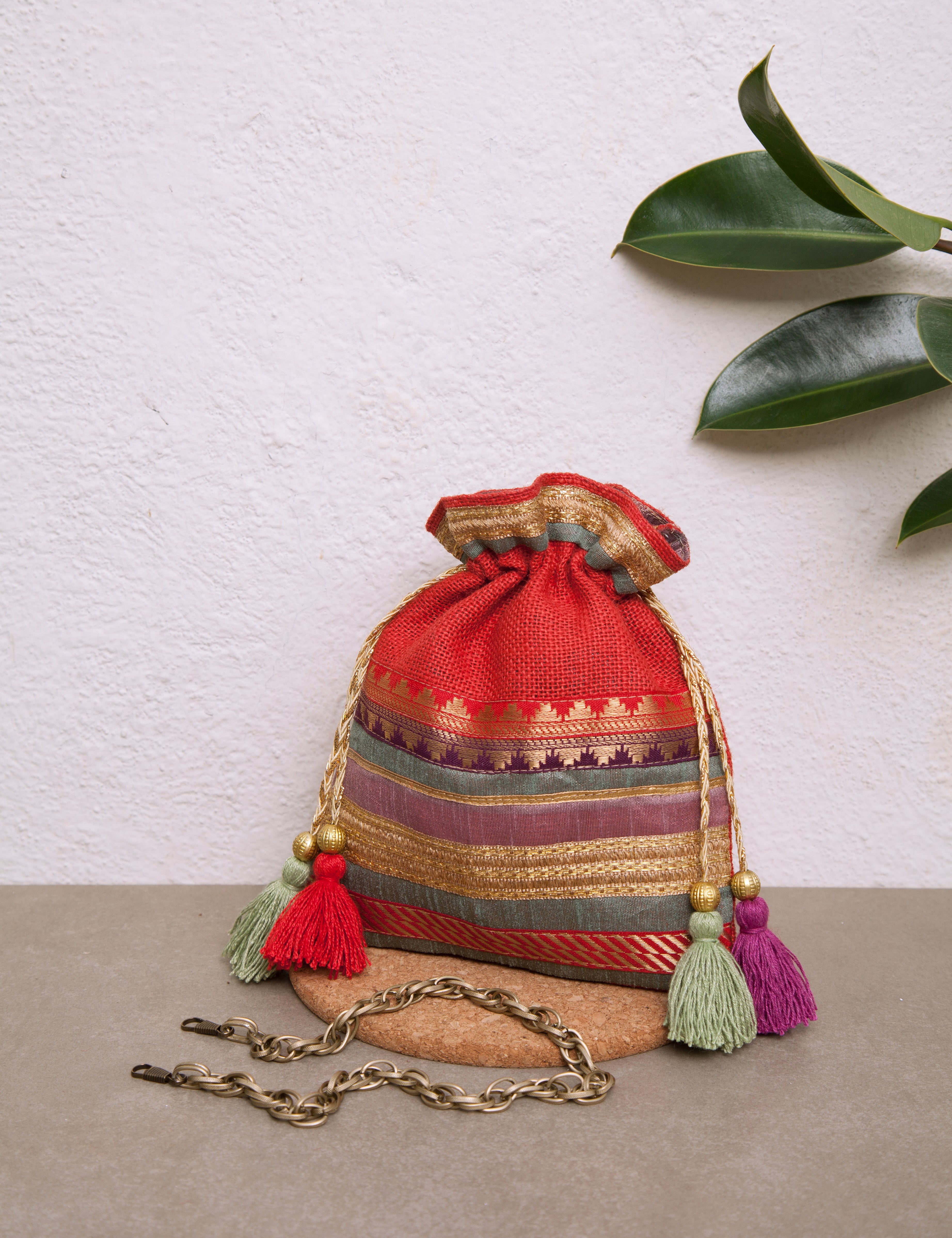 Buy Handcrafted Potli Bags for Women at Dhaaga Life